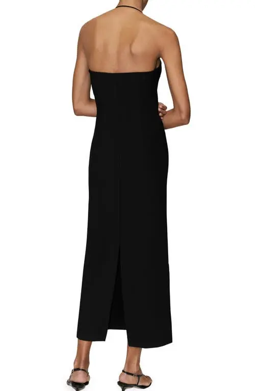 Mango Knit Halter Neck Midi Dress