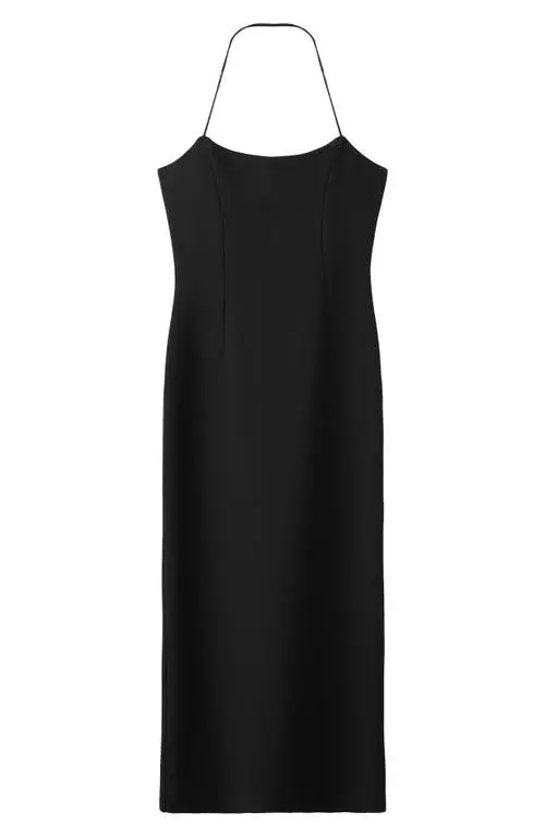 Mango Knit Halter Neck Midi Dress