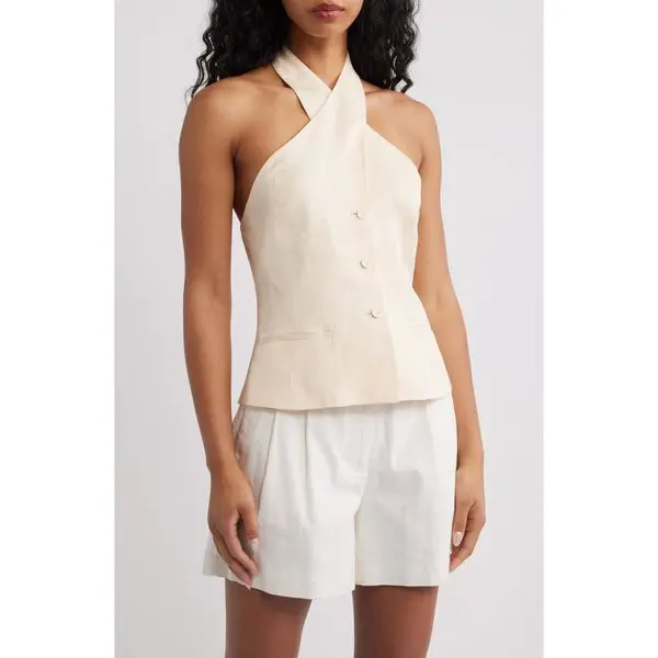 Mango Mariana Vest - Ecru