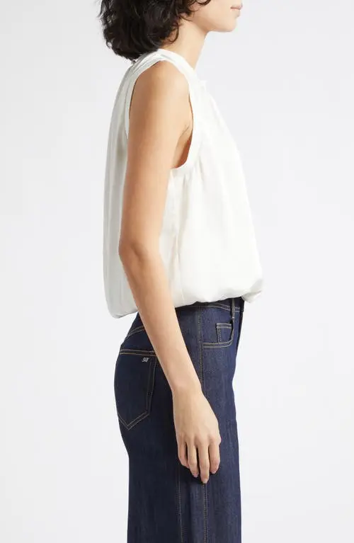 Cinq À Sept Sleeveless Satin Top - Ivory