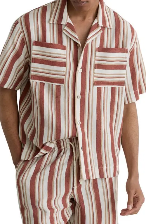 REISS Celeste Stripe Camp Shirt