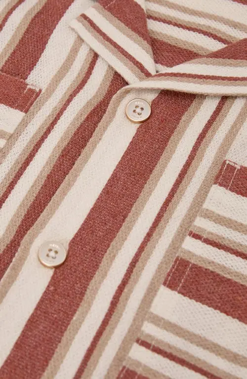 REISS Celeste Stripe Camp Shirt