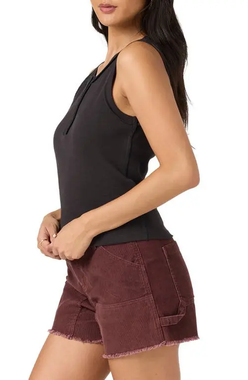 O'Neill Hattie Rib Henley Tank - Black