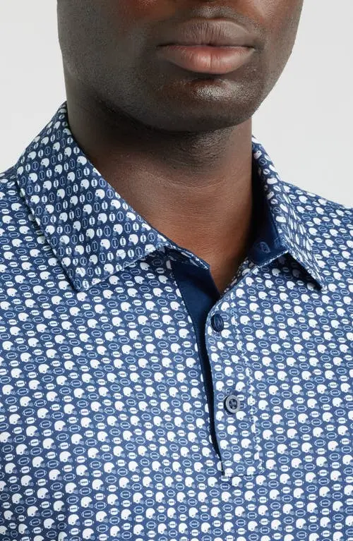 Johnston & Murphy Game Day Xc+™ Football Helmet Print Performance Polo
