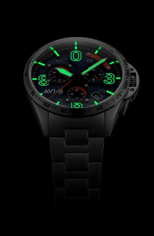 AVI-8 P-51 Mustang Blakeslee Chronograph Watch With Bracelet