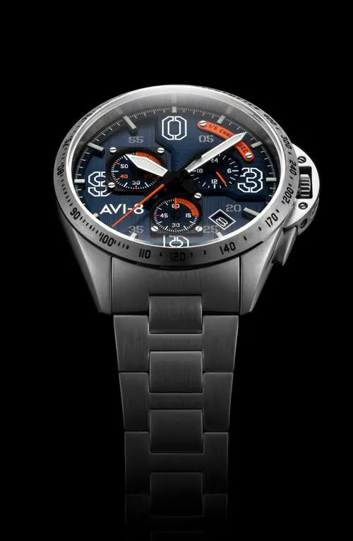 AVI-8 P-51 Mustang Blakeslee Chronograph Watch With Bracelet