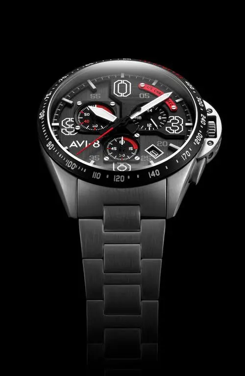 AVI-8 P-51 Mustang Blakeslee Chronograph Watch With Bracelet
