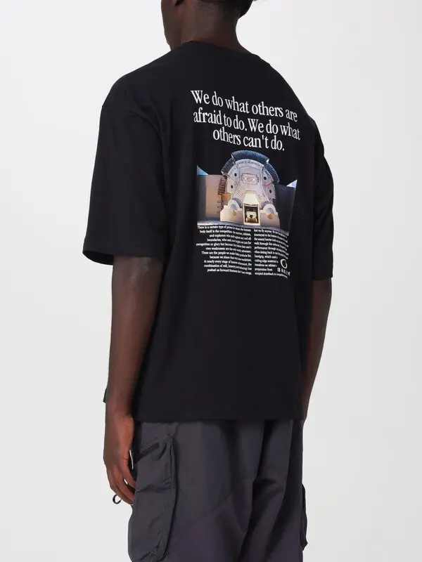 Oakley Short-sleeve Cotton T-shirt With Graphic Logo Print - Black