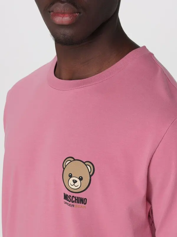 Moschino Teddy Bear Print Cotton T-shirt With Logo - Pink
