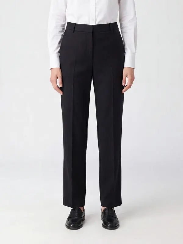 Stella McCartney High-waisted Skinny Trousers In Satin With Concealed Fastening