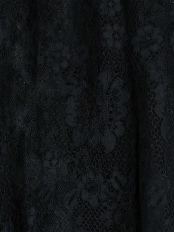 SELF-PORTRAIT Lace Long-sleeved Blouse With Crew Neck