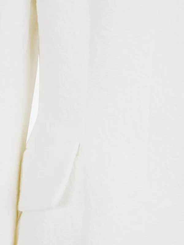 TOTEME Cropped Crew Neck Cotton Jacket With Concealed Closure