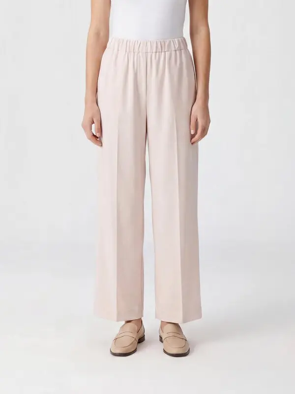 Fabiana Filippi High-waisted Palazzo Trousers With Monili Embellishment - Beige