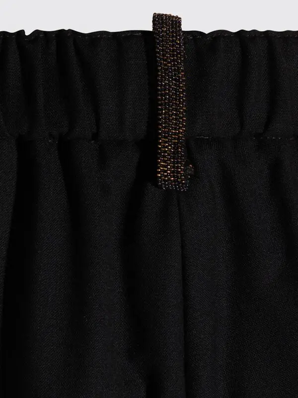 Fabiana Filippi Slim Fit Wool Blend Trousers With Monile Detail