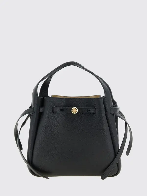 Tory Burch Romy Calf Leather Handbag - Black