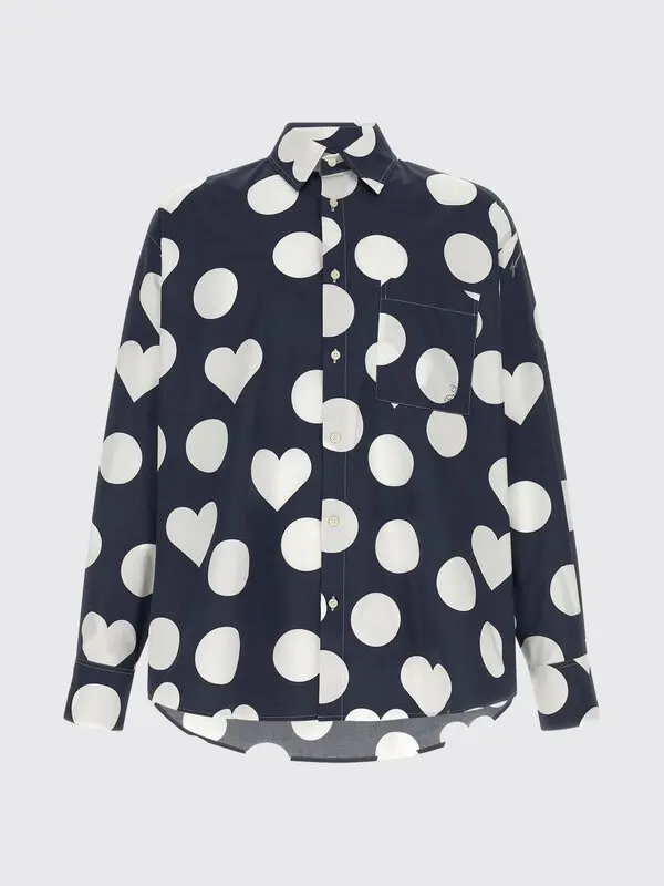 Jacquemus Camargue Polka Dot Print Long-sleeved Cotton Shirt