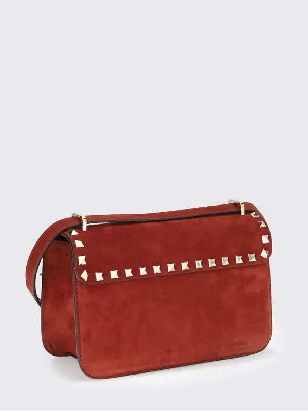 Valentino Garavani Rockstud Suede Mini Crossbody Bag - Red