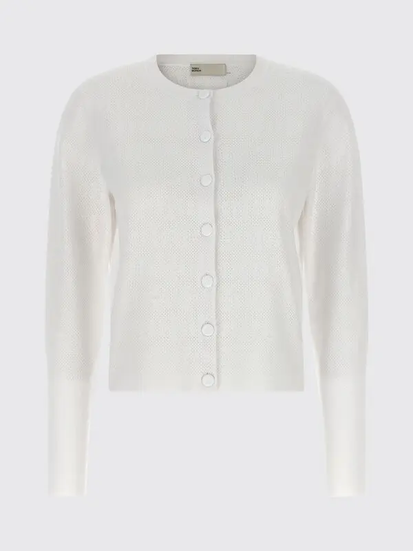 Tory Burch Viscose Blend Jumper With Double T Logo