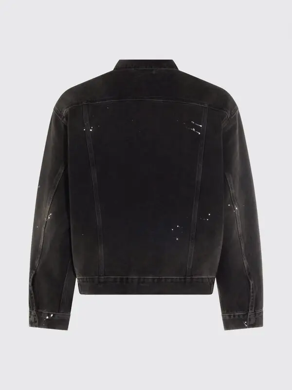 Carhartt Work In Progress Helston All-over Abstract Print Denim Jacket With Logo Patch - Black