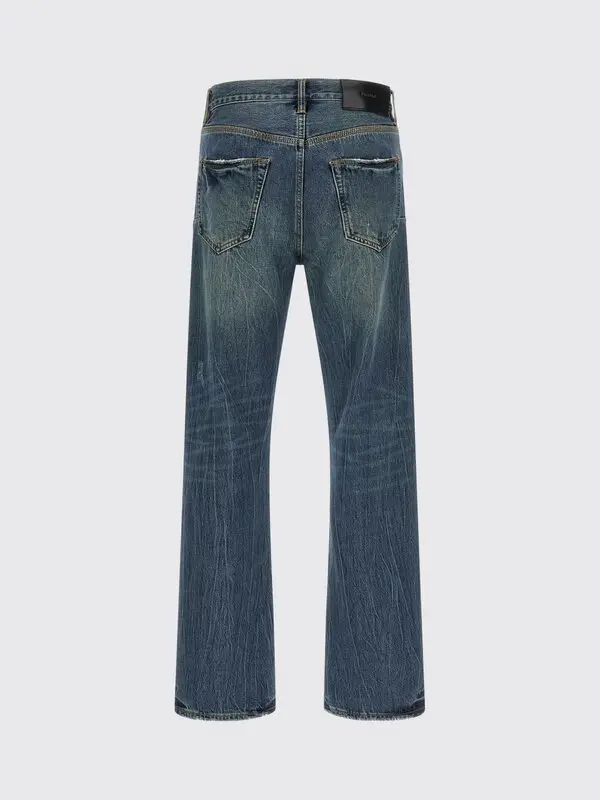 PURPLE BRAND Mid-rise Slim Fit Skinny Jeans In Distressed Cotton Denim