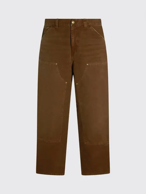 Carhartt Work In Progress Og Single Knee Wide-leg Cotton Denim Trousers With Logo - Brown