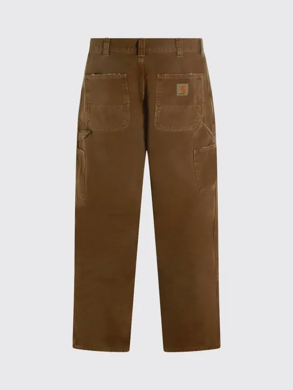 Carhartt Work In Progress Og Single Knee Wide-leg Cotton Denim Trousers With Logo - Brown