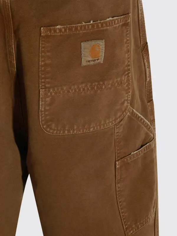 Carhartt Work In Progress Og Single Knee Wide-leg Cotton Denim Trousers With Logo - Brown