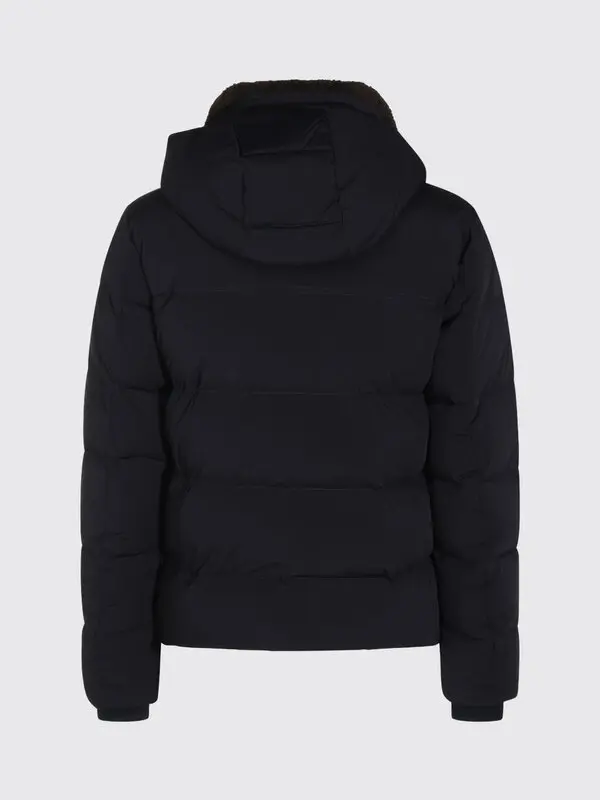 MOORER Alarick Wool And Cashmere Down Jacket With Detachable Hood - Navy