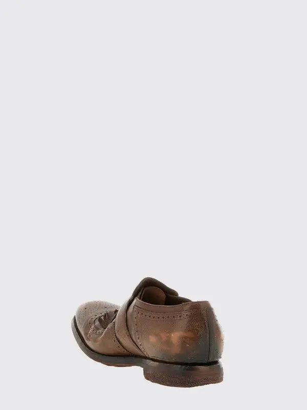 Church's Shangai Vintage Leather Monk Strap Shoes With Fringe