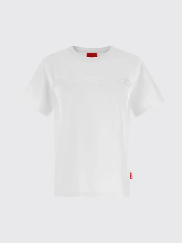 DIESEL® Crew Neck Cotton-blend T-shirt With Applied Logo