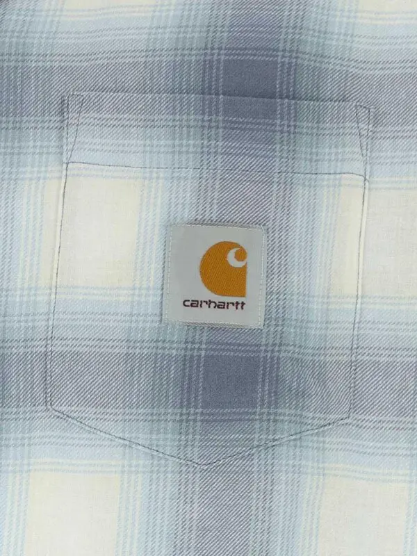 Carhartt Work In Progress Check Cotton Shirt With Cuban Collar