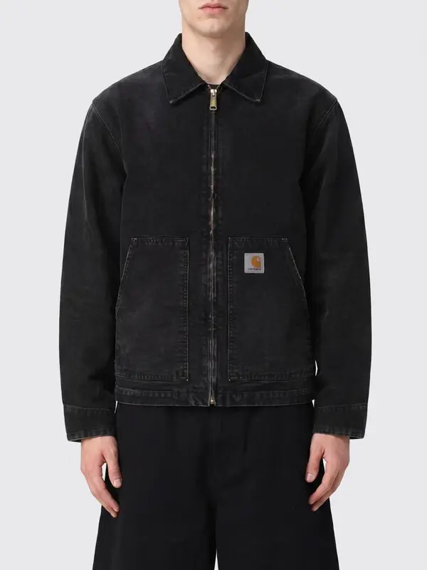 Carhartt Work In Progress Og Arcan Cotton Zip-up Shirt Jacket With Patch Pockets - Grey