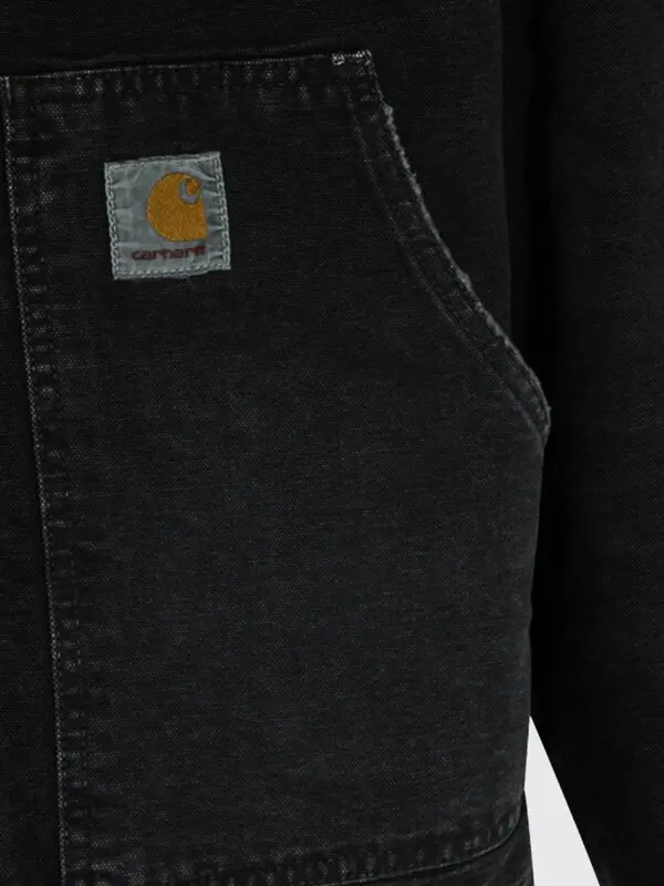 Carhartt Work In Progress Og Arcan Cotton Zip-up Shirt Jacket With Patch Pockets - Grey