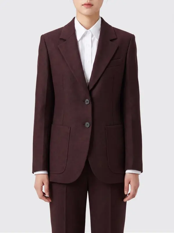 Victoria Beckham Single-breasted 100% Wool Blazer With Lapel Collar - Violet