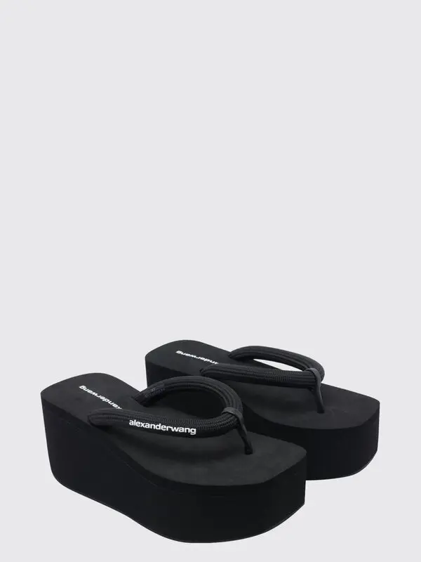 Alexander Wang Jenna Mesh Thong Wedge Platform Sandals