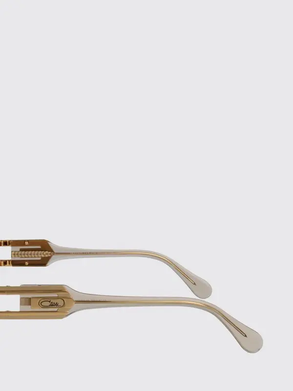 Cazal Rectangular Aviator Metal And Acetate Sunglasses With Amber Lenses