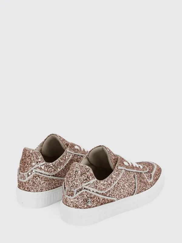 Philipp Plein Glitter Technical Fabric Low Top Sneakers With Embroidery