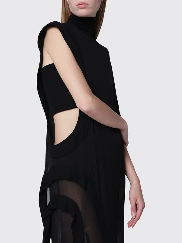 FRANCESCO MURANO One-shoulder Silk Evening Gown With Turtleneck