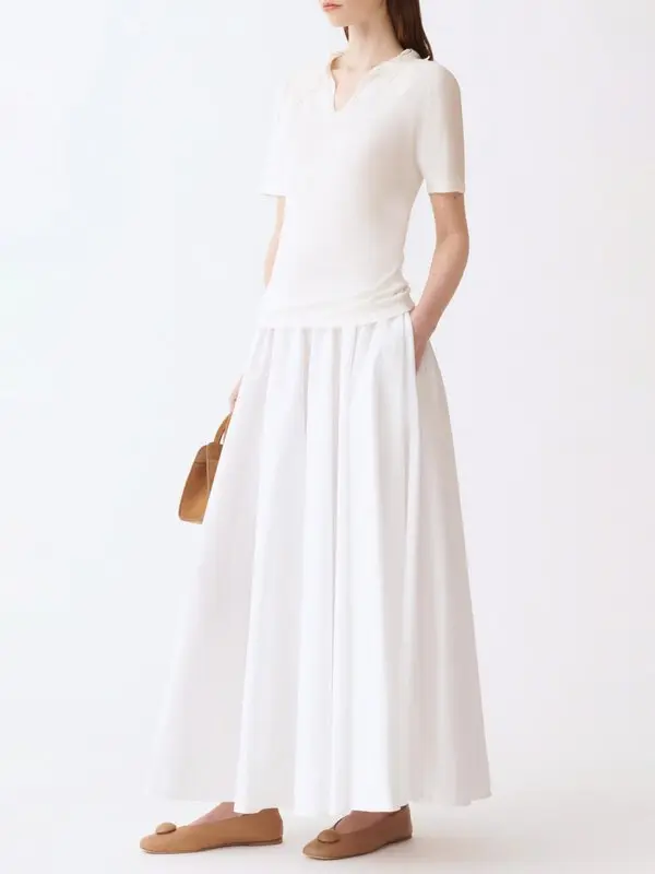 Fabiana Filippi Lace Collar Polo Shirt
