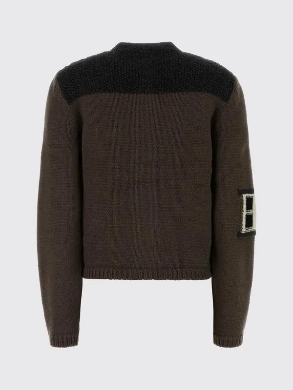 JW Anderson Slim Fit Embroidered Sheep Wool Cardigan