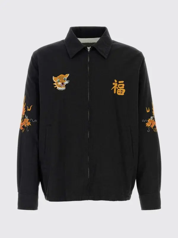 Y’s For X Masses Cotton Shirt Jacket With Graphic Print And Zip Closure