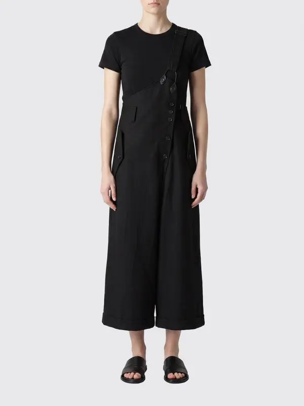 Y’s One-shoulder Cotton And Linen-blend Jumpsuit With Cargo Pockets
