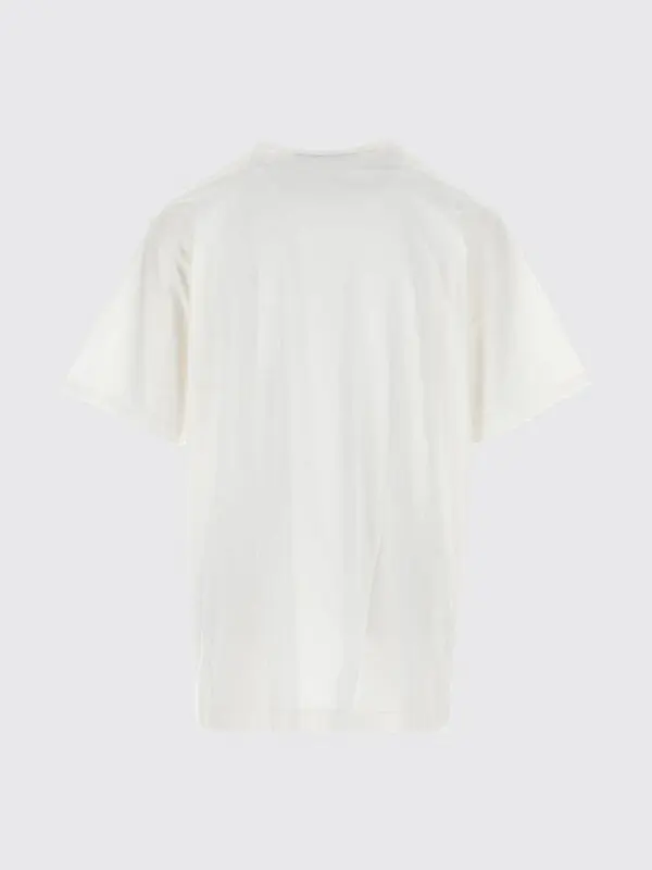Y’s Short-sleeved Cotton T-shirt With Crew Neck And Dropped Shoulders - White