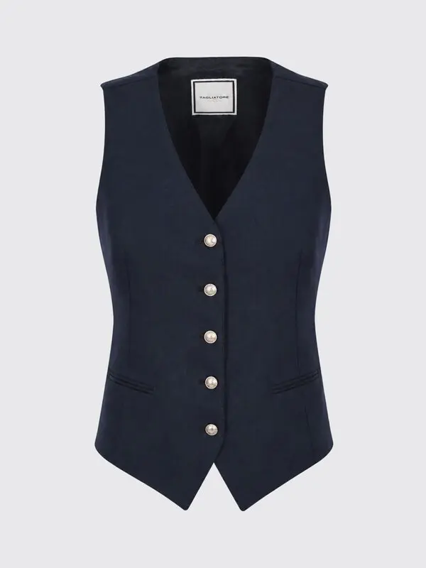 Tagliatore Single-breasted Slim Fit Tailored Waistcoat In Viscose Blend