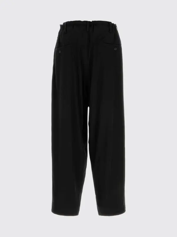 Y’s Wide Leg Trousers In Technical Fabric With Drawstring Waist