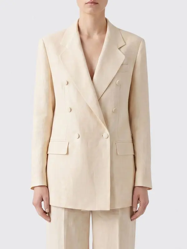 Tagliatore Loreley Cropped Double-breasted Linen Blazer