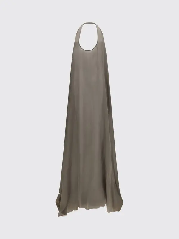 Rick Owens A-line Halterneck Silk Midi Dress