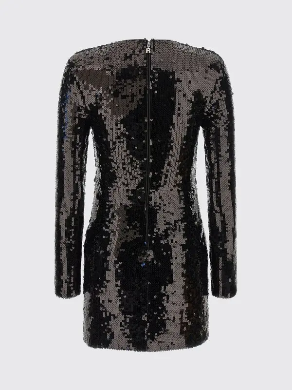 ROTATE BY BIRGER CHRISTENSEN All-over Sequin Embellished Long-sleeved Mini Dress - Black