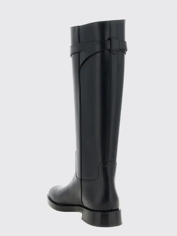 Valentino Garavani Knee-high Vlogo Signature Boots In Calfskin Leather