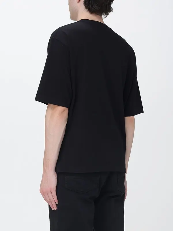 Dsquared2 Short-sleeved Cotton T-shirt With Contrast Graphic Print - Black
